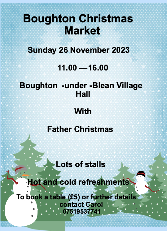 Upcoming Events – Boughton Under Blean Village Hall